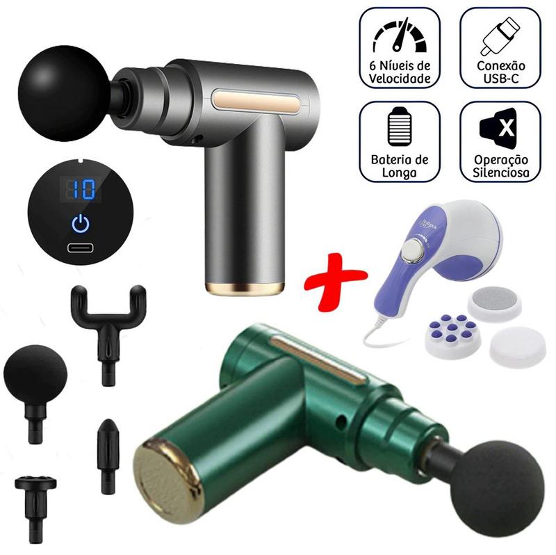 Aparelho Massageador Elétrico Profissional + Massageador Orbital ...