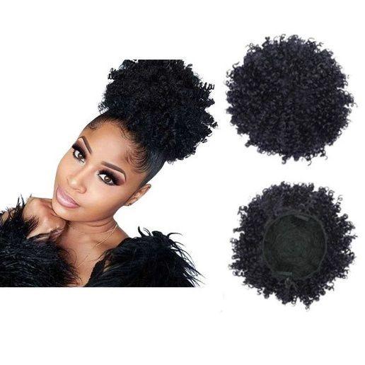 Aplique Coque Afro Puff Textura Natural Cacheado - Cores - MEGA HAIR E ...