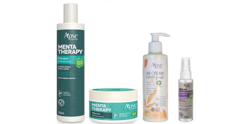 Apse Menta Therapy Shampoo e Máscara + BB Cream Fresh + Sérum - Apse ...