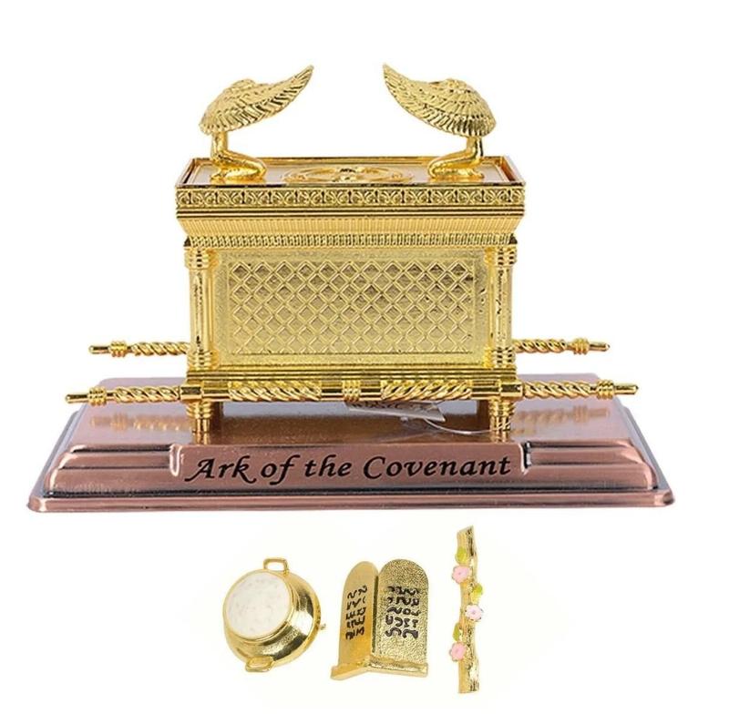 Arca Da Aliança Cristã Metal Luxo + Utensílios - De Israel - Jerusalém ...