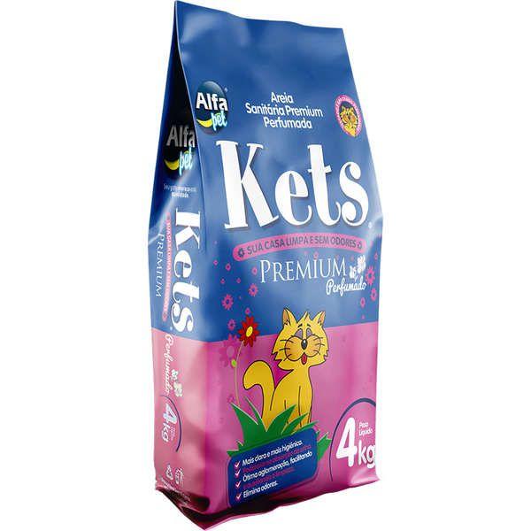 Areia Higiênica Kets para Gatos - Alfa Pet - Areia para Gato - Magazine ...