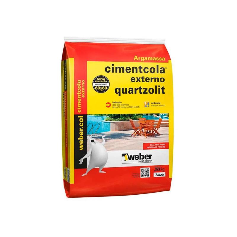 Argamassa cimentcola externo acii quartzolit 20kg - Argamassa para ...