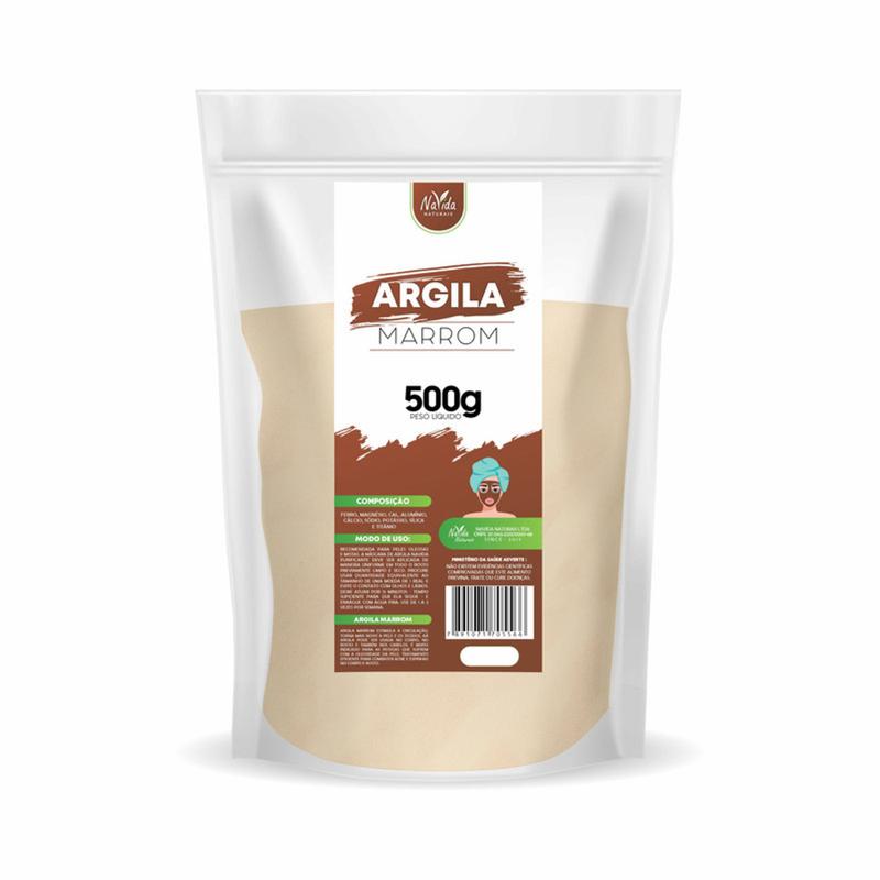 Argila Marrom 500g Skin Care Máscara Facial - Navida Naturais - Outros ...