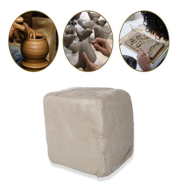Argila Modelar Artesanato Escultura Cerâmica E Escolar 900g - TERRA ...