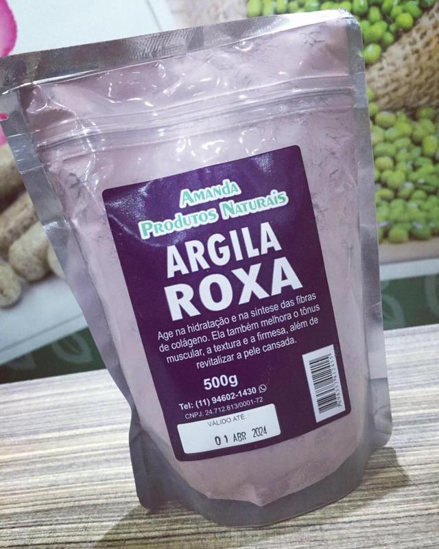 ARGILA ROXA - Amanda Produtos Naturais - 500g - Outros Beleza e ...
