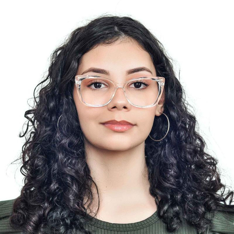 Armação para óculos de grau feminino gatinho transparente - Drey ...