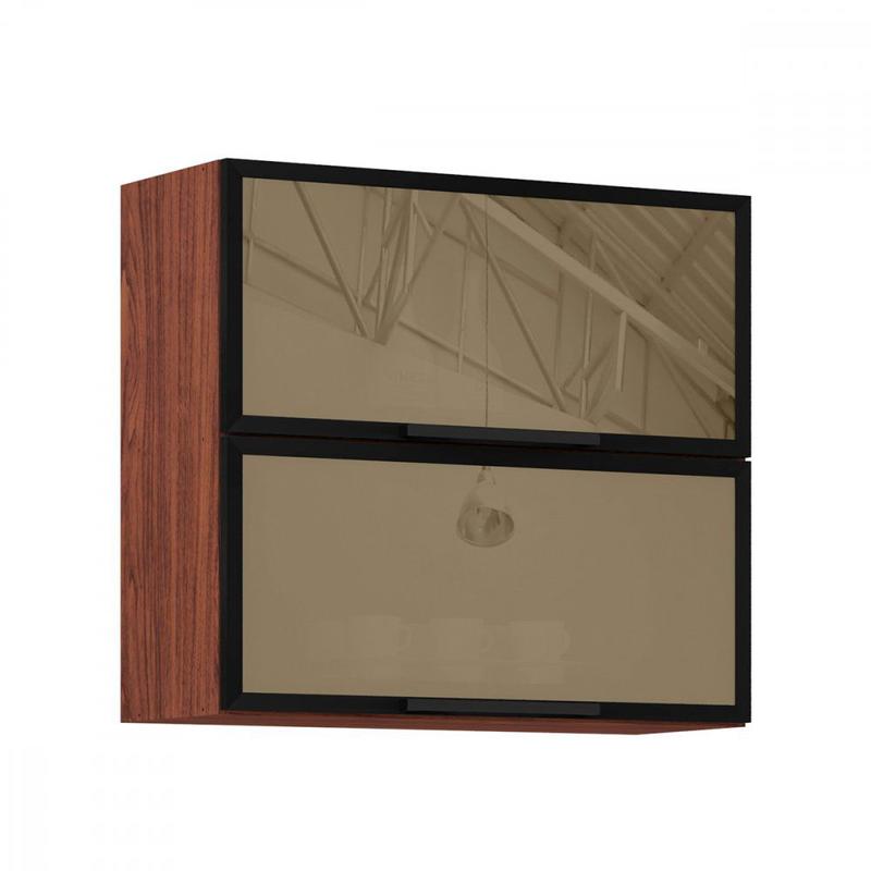Armário Aéreo 800 - 2 portas basculantes com vidro - Viv Concept - Kits ...