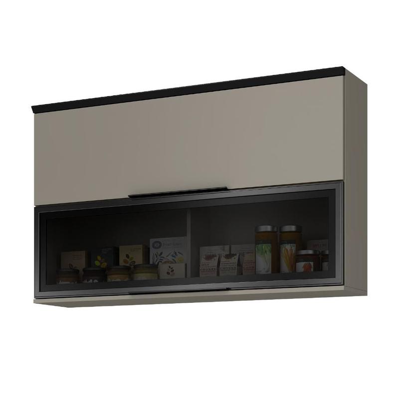 Armário Aéreo Visão Móveis Habitat 1200 2P Basc Taupe - Visao Moveis ...