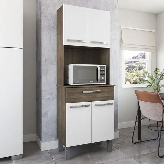 Armário de Cozinha 4 Portas 1 Gaveta Balli Fiorello - Fiorelo - Armário ...