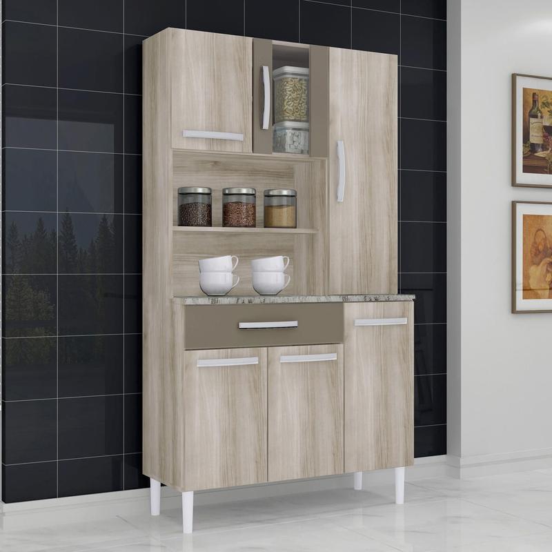 Armário de Cozinha 6 Portas Aramóveis Teka/Brown - Armário de Cozinha ...