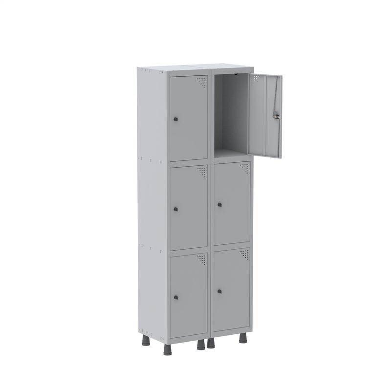 Armário Locker Guarda-Volume 6 Portas Aço GRP 502/6 Pandin - Pandin ...