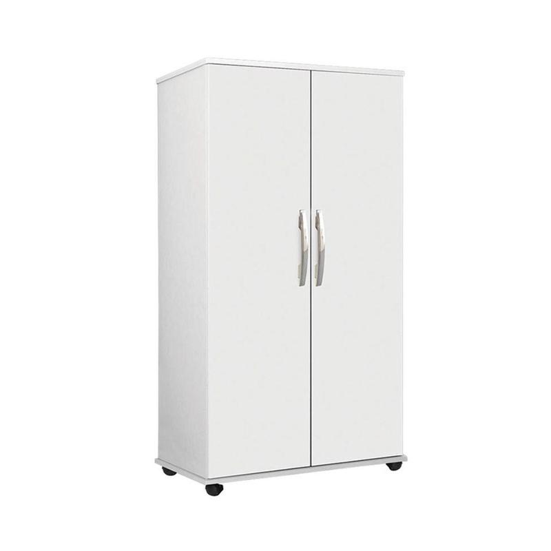 Armário Multiuso Nara 2 Portas Branco com Rodízios - Móveis Primus ...