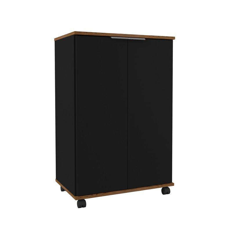 Armário Multiuso Pratic para Microondas Preto/Freijó - Casa Móveis ...