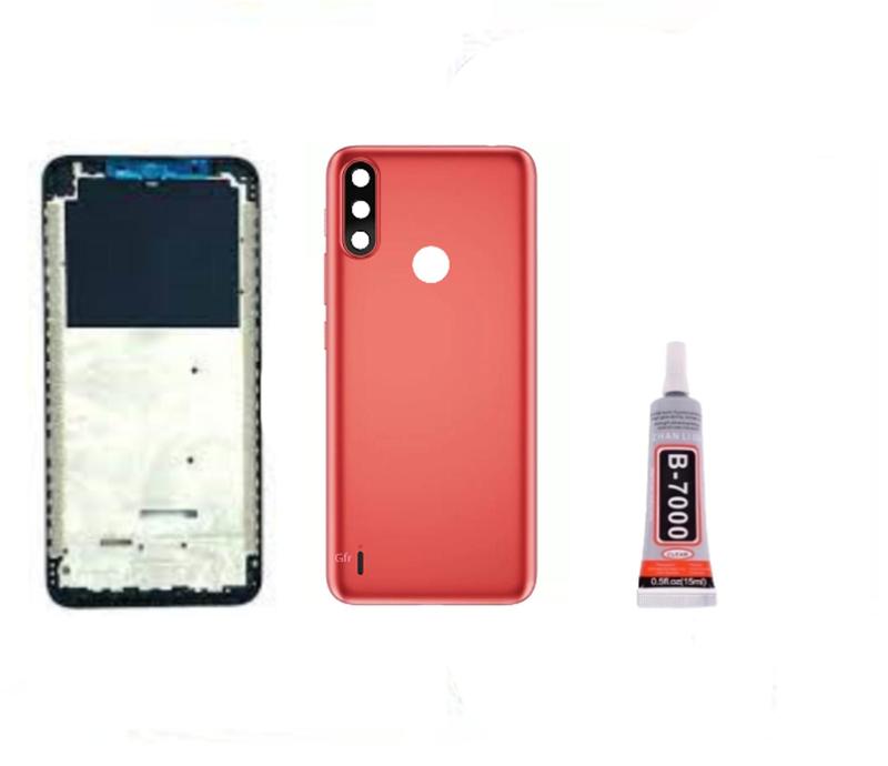 Aro Chassis Moto E7 Power + Tampa Traseira Vermelha e Cola - motorola ...