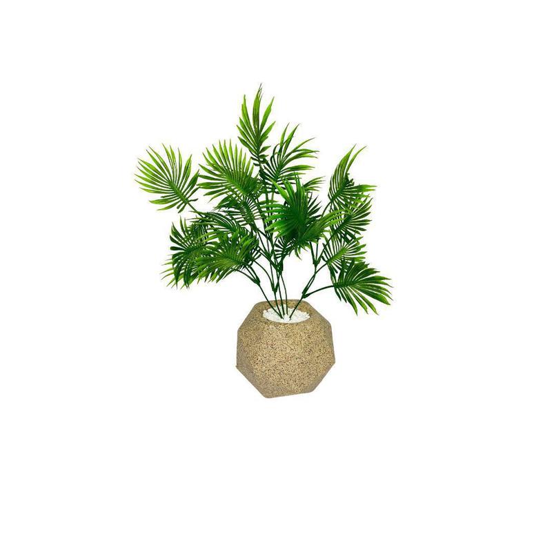 Arranjo de Mesa Mini Coqueiro Com Vaso Areia - Minha Casa + - Plantas ...
