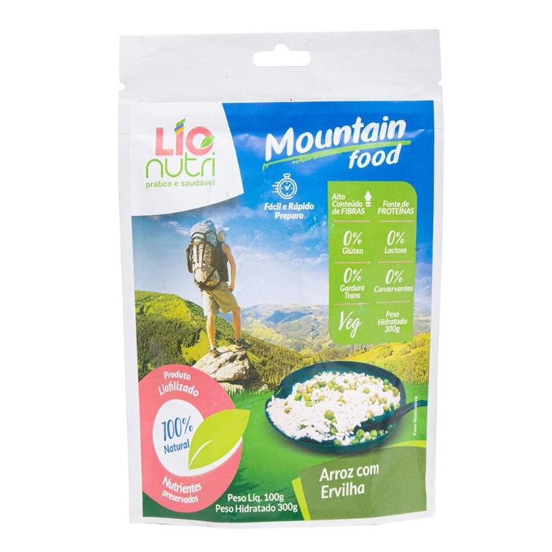 Arroz com Ervilha Camping Lio Nutri Desidratado Liofilizado 353 kcal ...
