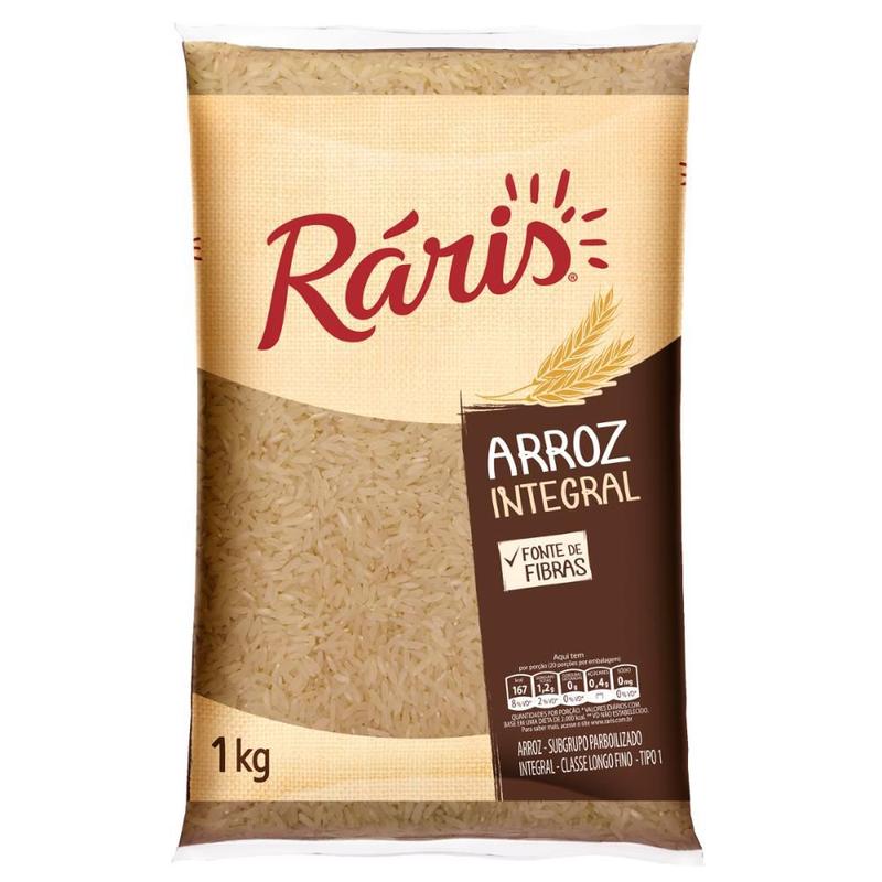 Arroz Integral Tipo 1 RÁRIS Pacote 1kg - Raris - Arroz - Magazine Luiza