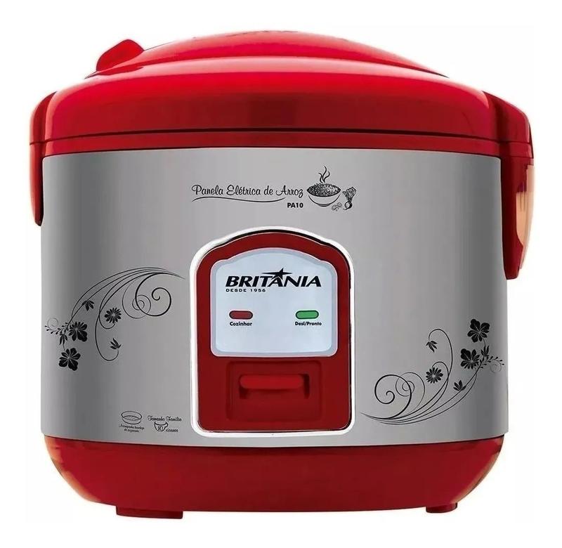 Arrozeira elétrica a vapor Britânia PA10 - Vermelho 220V - Britania ...