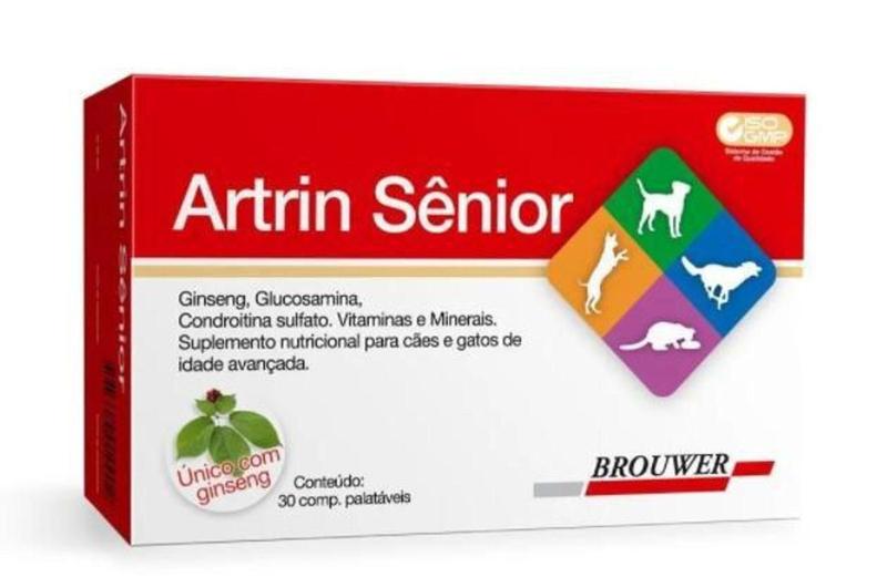 Artrin Senior - 30 Comprimidos - BROUWER - Farmácia Pet - Magazine Luiza