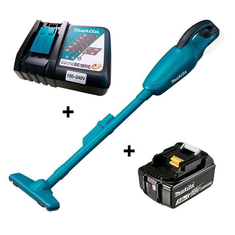Aspirador Pó 18V Com Filtro + 1 Bat 18V + Carreg. 18V Makita ...