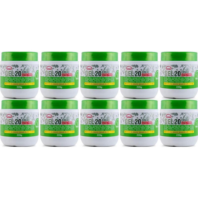 Atacado Revenda 10 Gel 20 Ervas Extra Forte Rhenuks 220g - Cosméticos ...