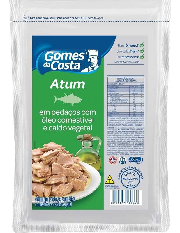 Atum Em Pedaços Com Óleo 500g - Gomes Da Costa - Atum Enlatado ...