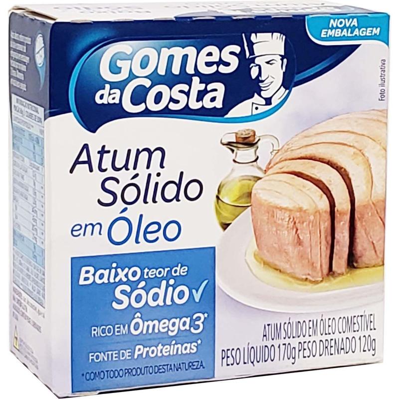Atum Gomes Da Costa Solido Em Oleo Baixo Teor Sodio Caixa 170g - Atum ...