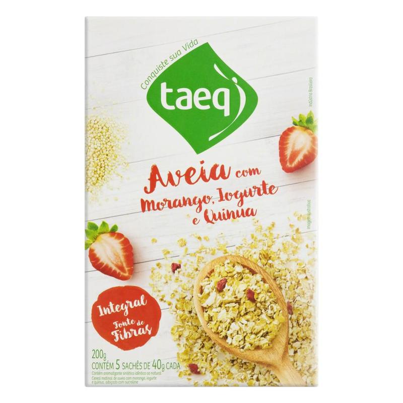 Aveia com Morango, Iogurte e Quinua TAEQ Caixa 200g - Aveia - Magazine ...
