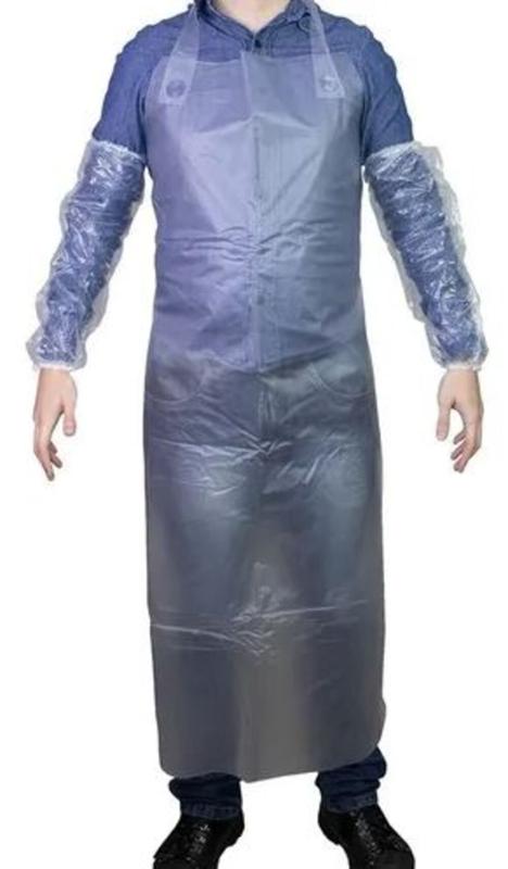 Avental Com 10 Unidades Pvc Transparente Impermeável 70x1,20 cm ...