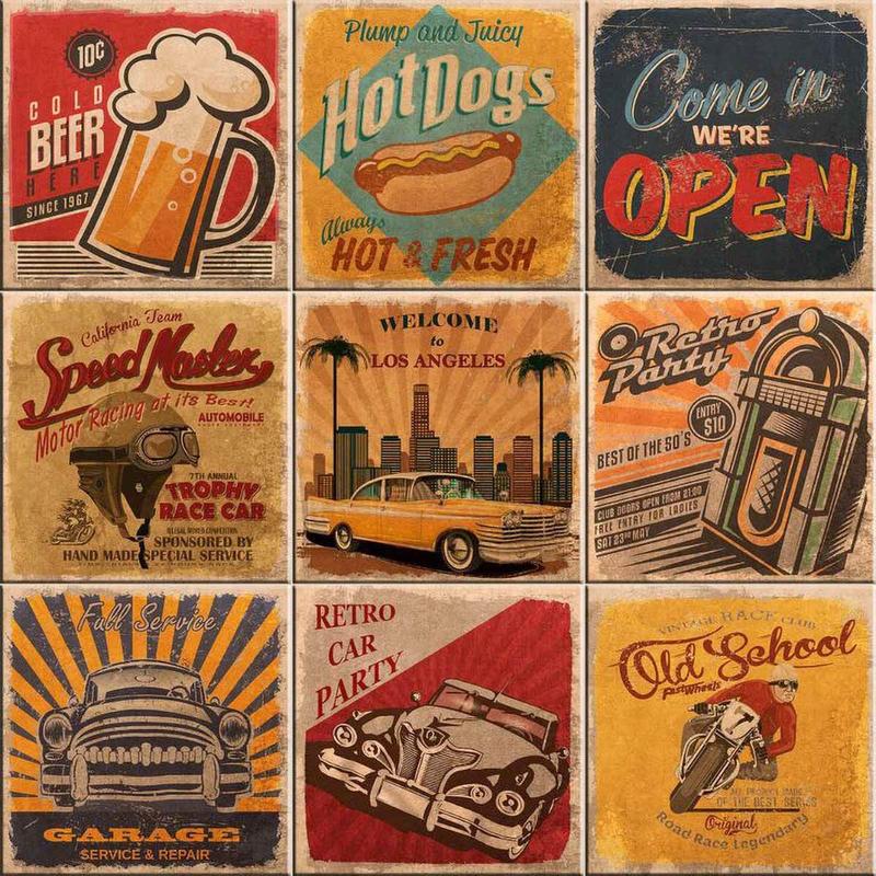 Azulejos Decorativos Vintage Open Sofistiq 9 Peças 15x15cm - Objetos de ...