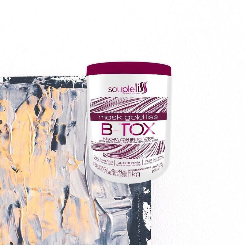 B-tox Máscara Com Efeito Botox - Mask Gold Souple Liss Real 1kg ...