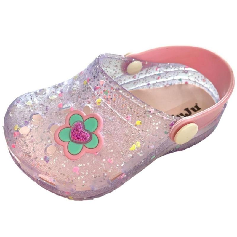 Babuche Flor Coração Cristal Glitter Bebê Infantil Juju - Juju Shoes ...