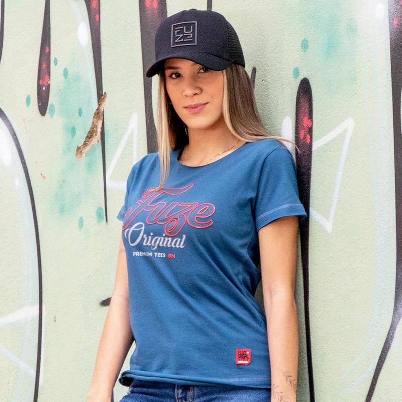 Baby Look Fuze Flow Azul - Fuze Original - Camisa e Camiseta Esportiva ...
