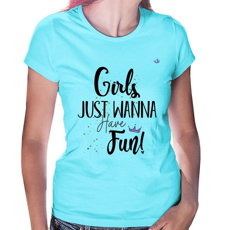 Baby Look Girls just wanna have fun! - Foca na Moda - Bolsas e ...