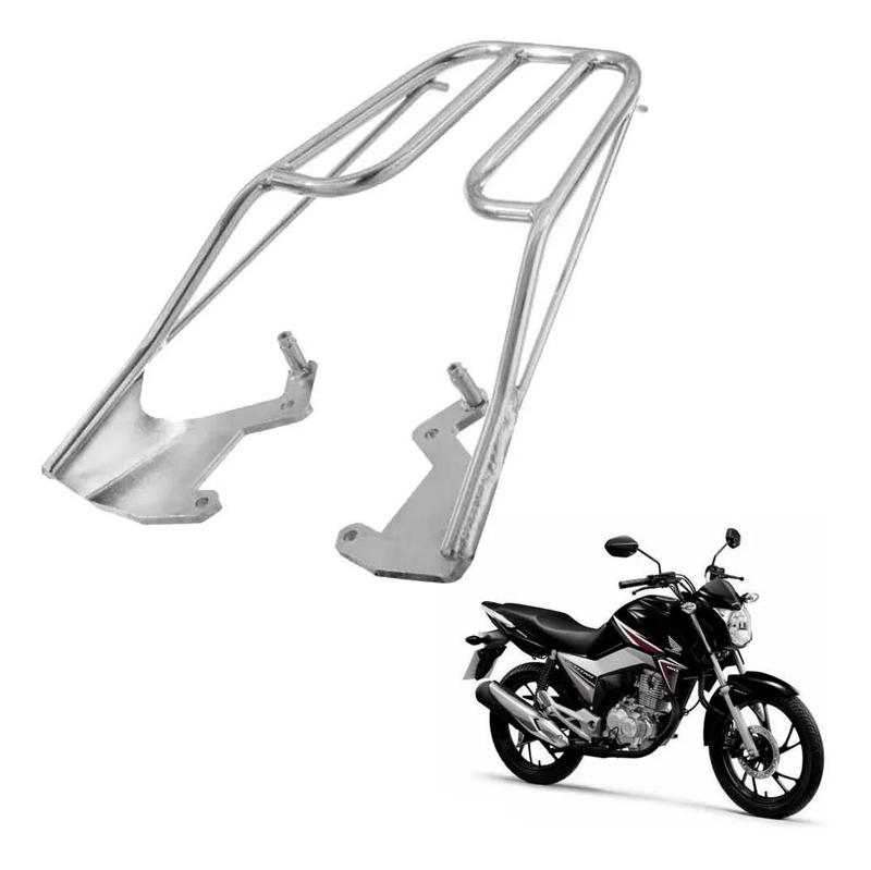 Bagageiro De Moto Hercules Roncar Honda Cg Titan 160 Cromado ...