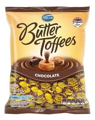 Bala Butter Toffee Chocolate Arcor Pacote Ponta Entrega 500g - Balas ...