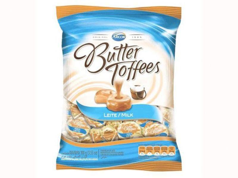 Bala Butter Toffee Sabor Leite - 5 Pacotes - AZEDINHA - Balas ...