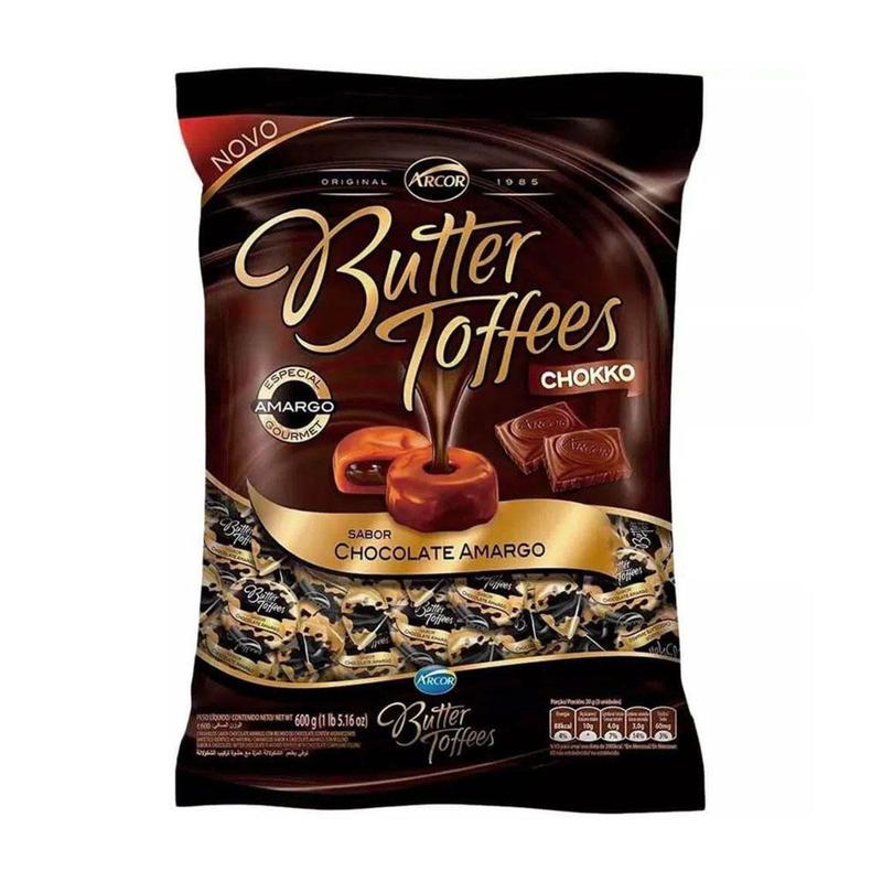 Bala Butter Toffees Chokko Chocolate Amargo 500g - Arcor - Balas ...