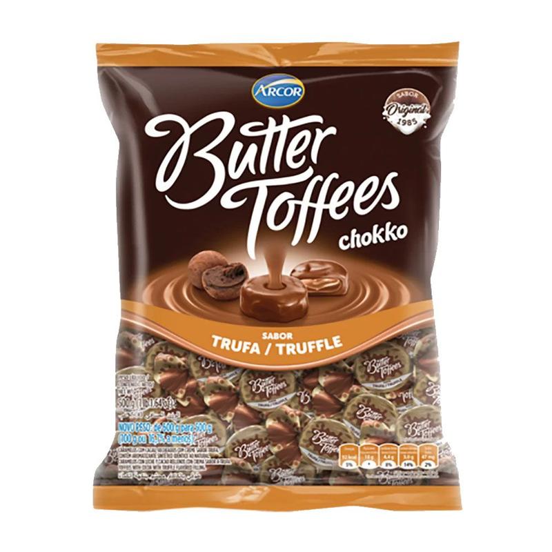 Bala Butter Toffees Chokko Trufa 500g - Arcor - Balas - Magazine Luiza