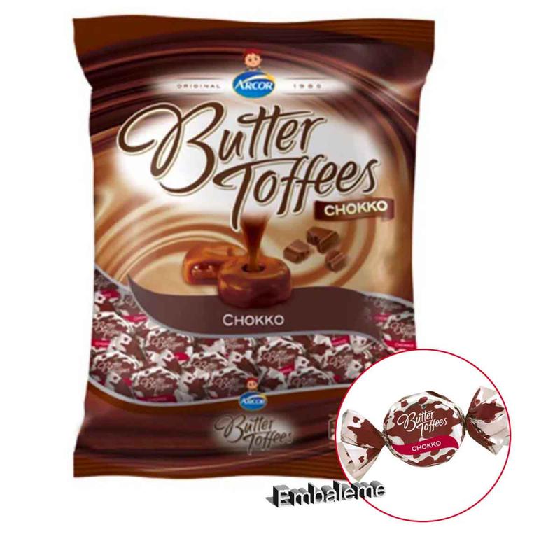 Bala Butter Toffes Arcor 500g Chocolate Caixa com 6 Pacotes - Balas ...
