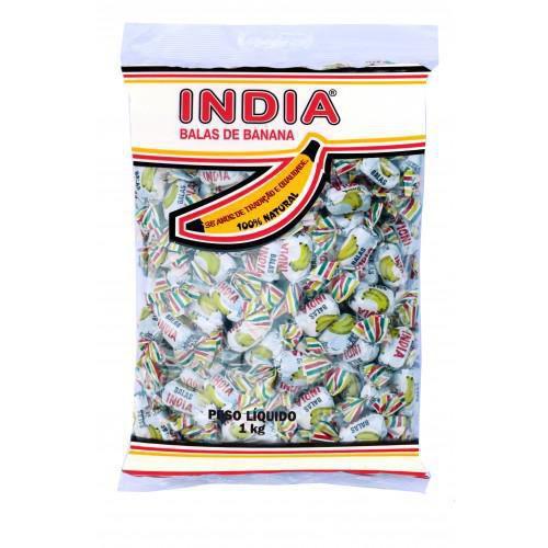 Bala De Banana Índia - 1Kg - Doces Índia - Balas - Magazine Luiza