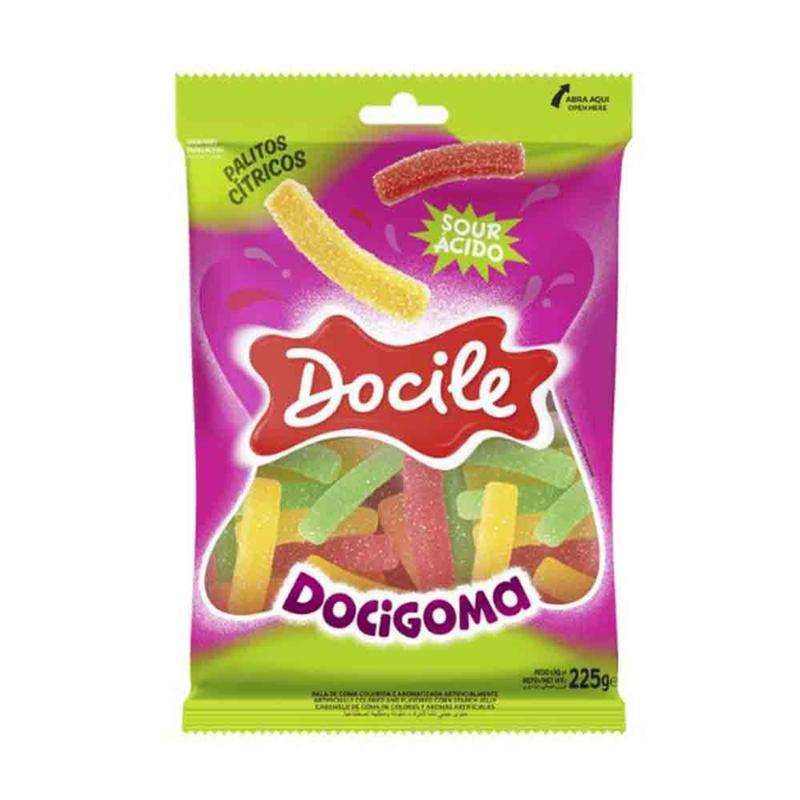 Bala de Goma Docigoma Palitos Cítricos 225g - Docile - Balas - Magazine ...