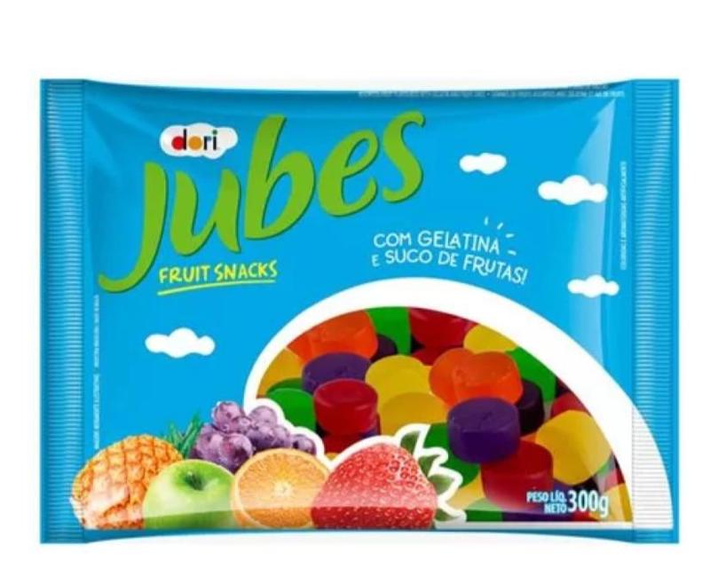 Bala de Goma Jubes Fruit Snacks 300g - Dori Alimentos S.A. - Balas ...