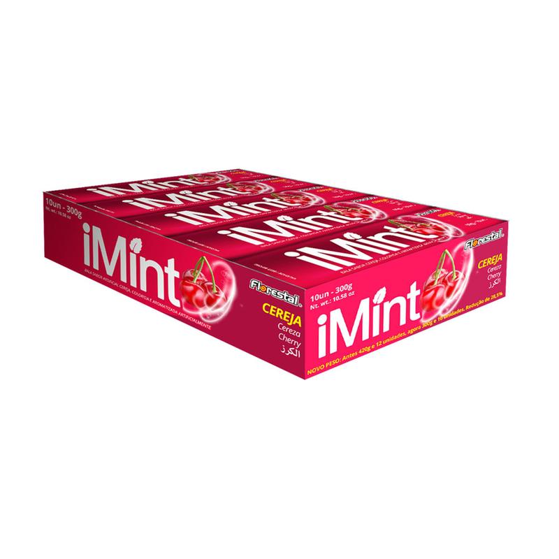 Bala Drops iMint Cereja - 300g com 10 Unidades de 30g - Florestal - Balas - Magazine Luiza
