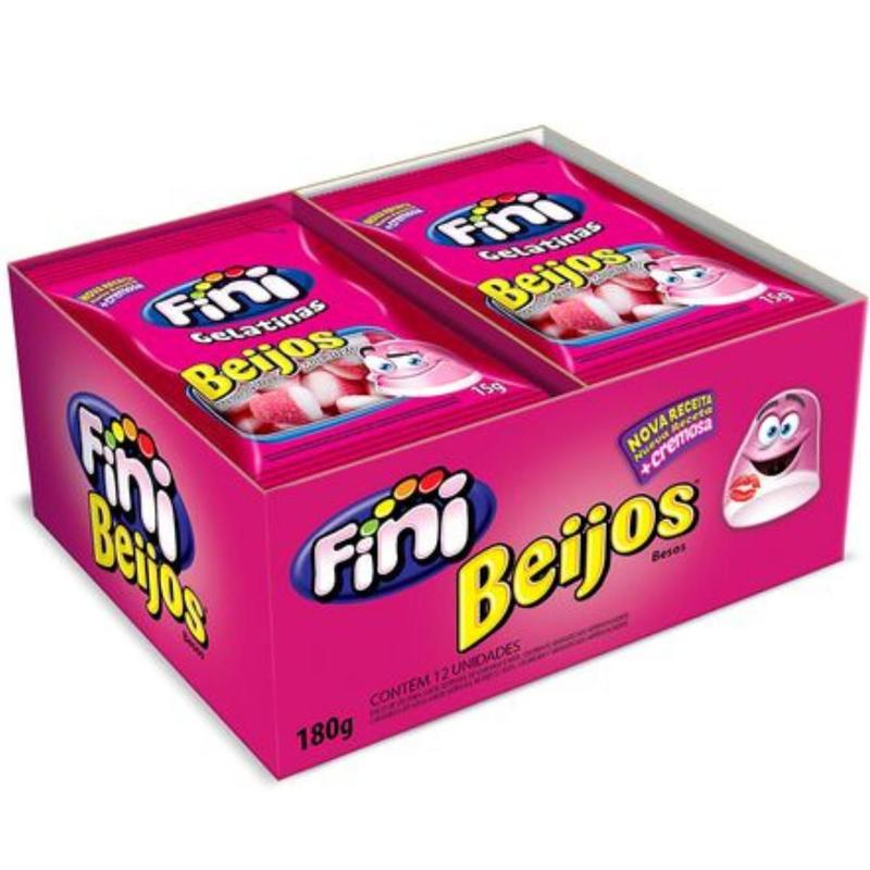 Bala fini de Beijo caixa display com 12 unidades beijinho da fini ...