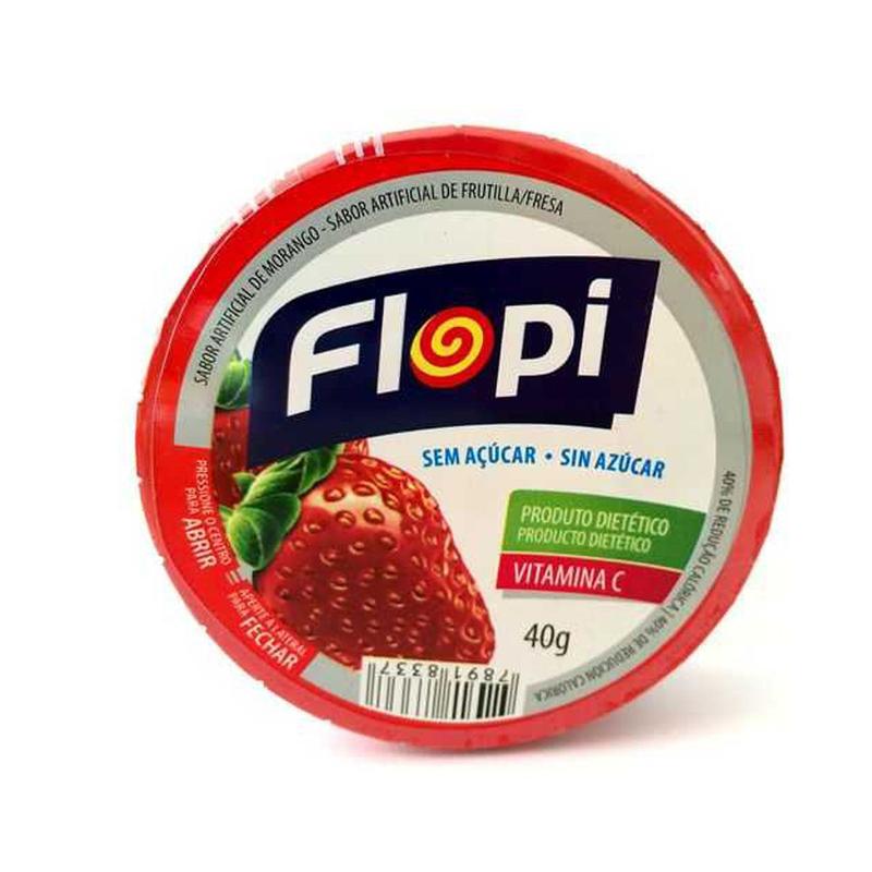 Bala Flopi Sabor Morango 40g - Florestal - Balas - Magazine Luiza