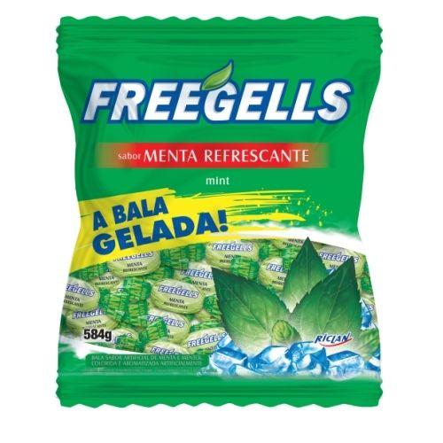 Bala Freegells Sabor Menta Refrescante Pacote Com 584g - Balas ...