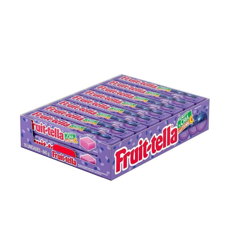 Bala Fruittella Mastigável Blueberry 40g Embalagem com 16 Unidades ...