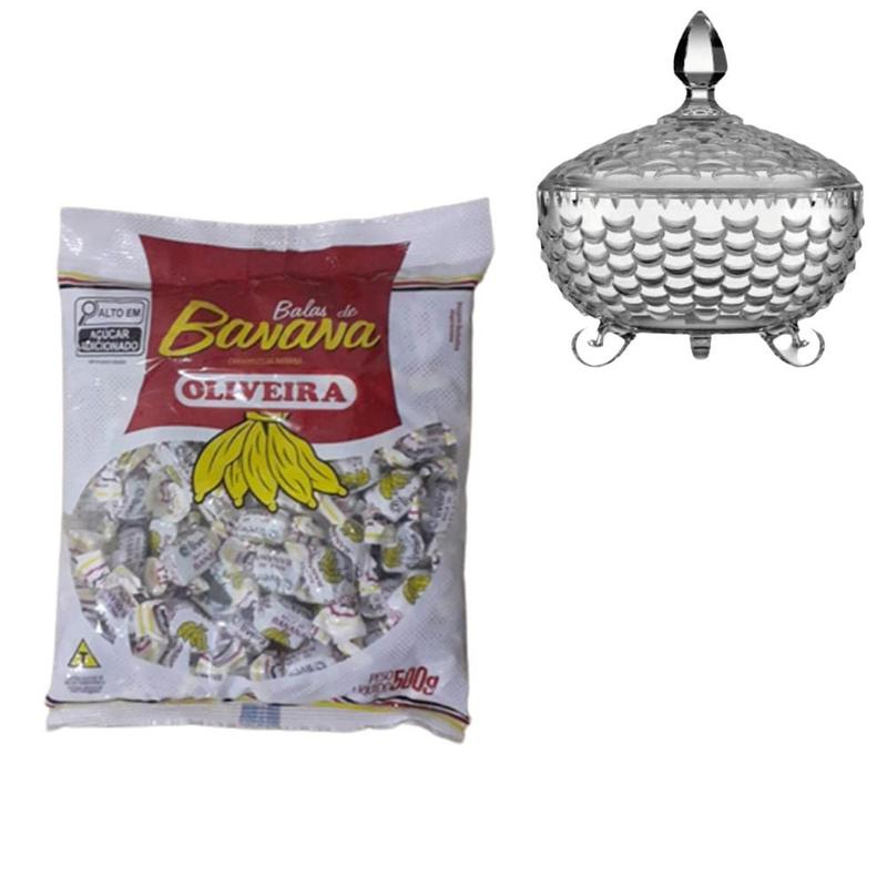 Bala Macia de Banana Bananinha Oliveira 500 grs C/ Baleiro - Balas ...