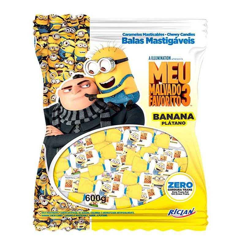 Bala Mastigável Banana Minions 600Gr - Riclan - Balas - Magazine Luiza